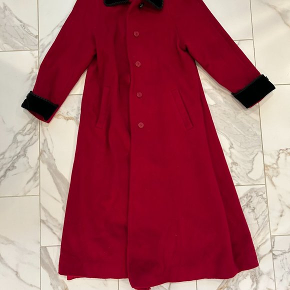 Halston Heritage | Jackets & Coats | Vintage Halston Coat Red With ...